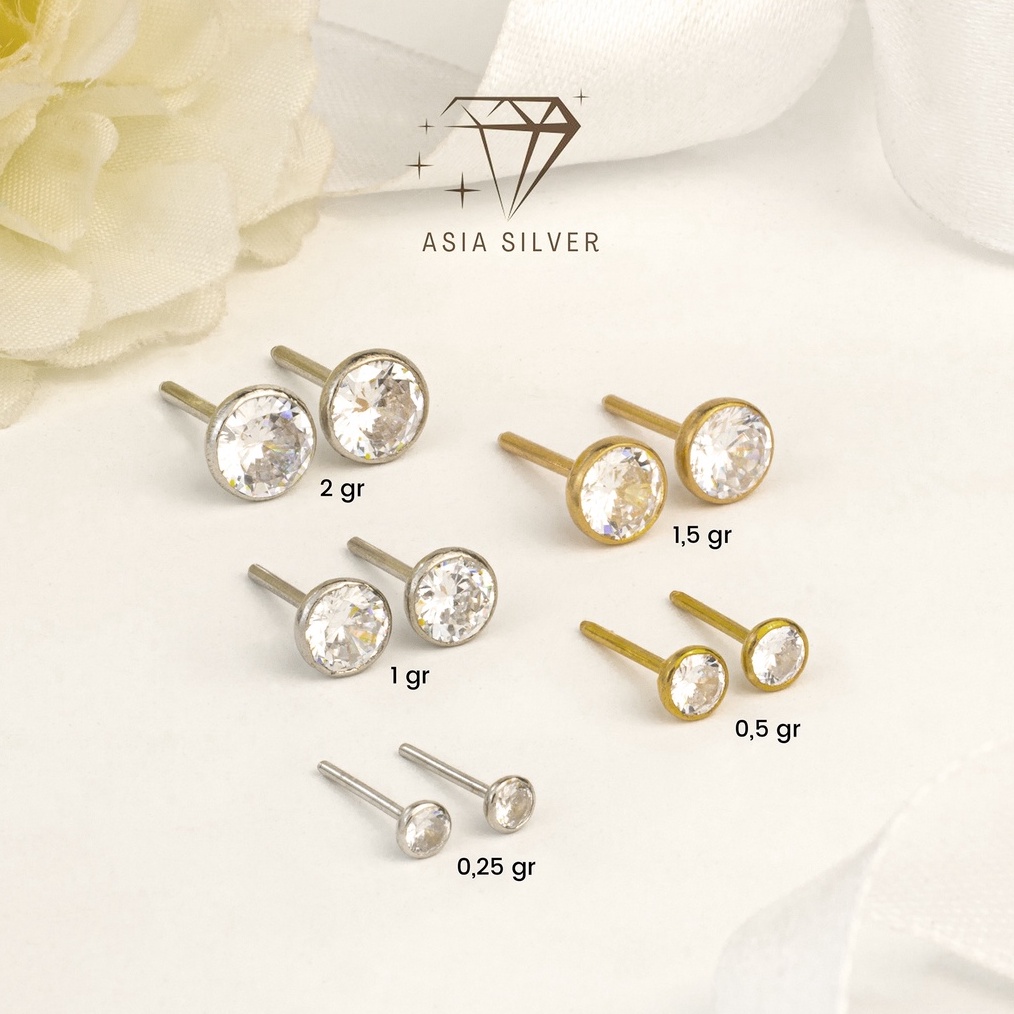 Jual Anting Tusuk Giwang Mata Burung Satu Asli Perak Silver 925 Lapis ...
