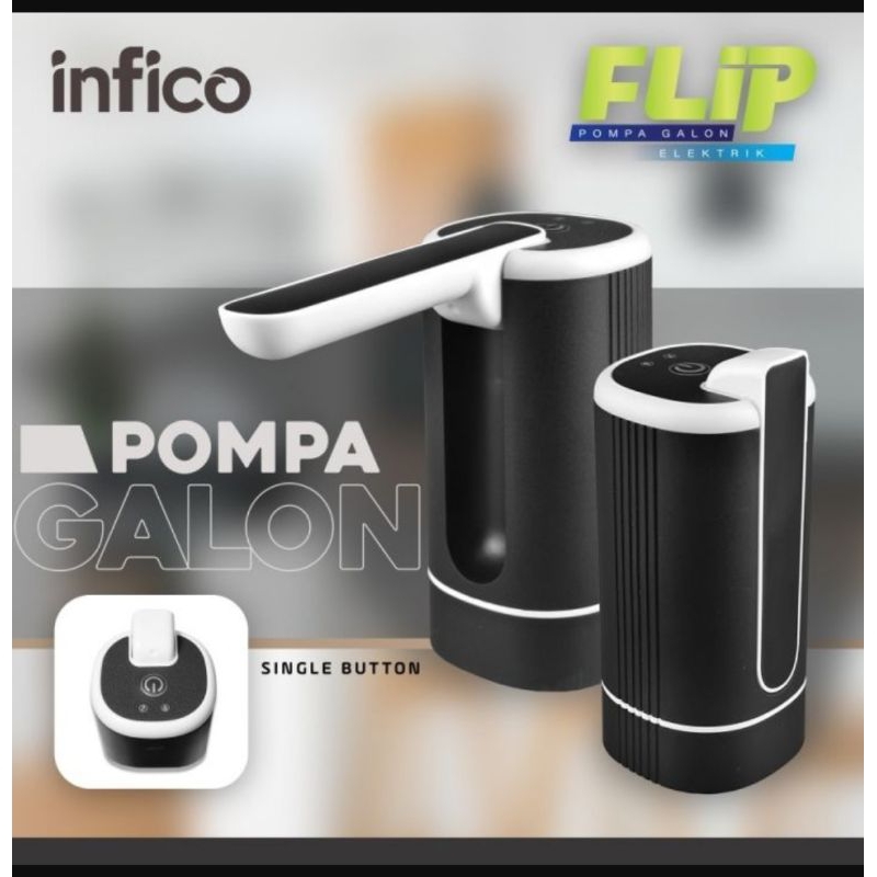 Jual Pompa Galon Air Elektrik Portable Infico Flip IPG-8871 Charge USB ...