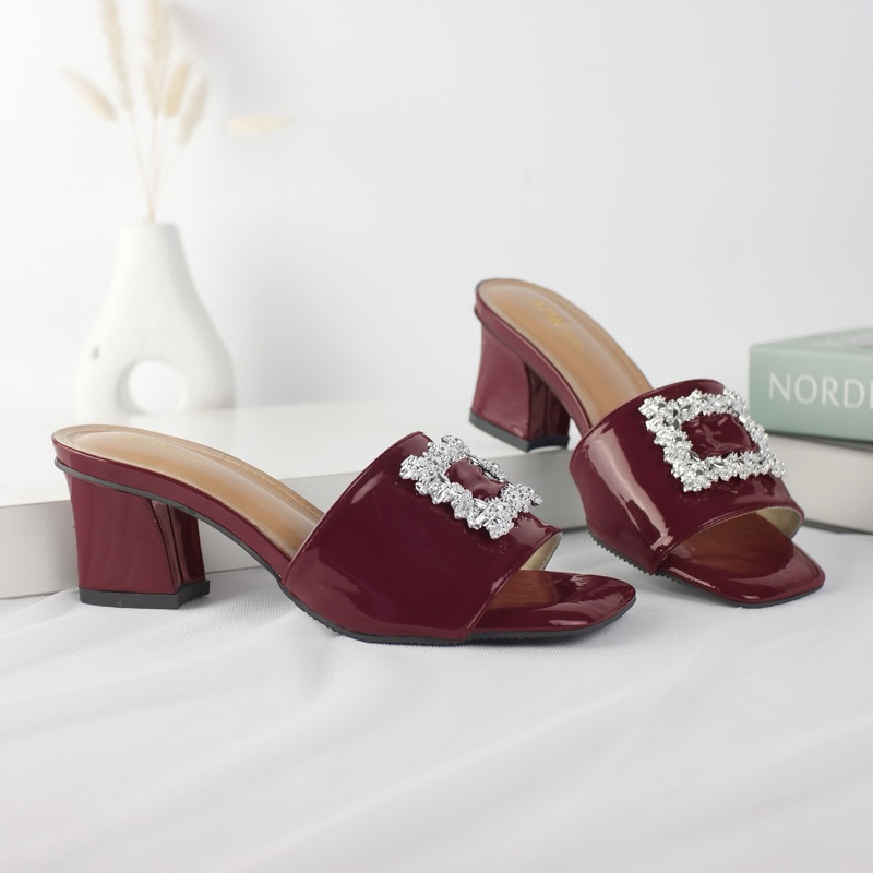 Jual adk shoes sandal heels VENYA 5cm heels pesta | Shopee Indonesia