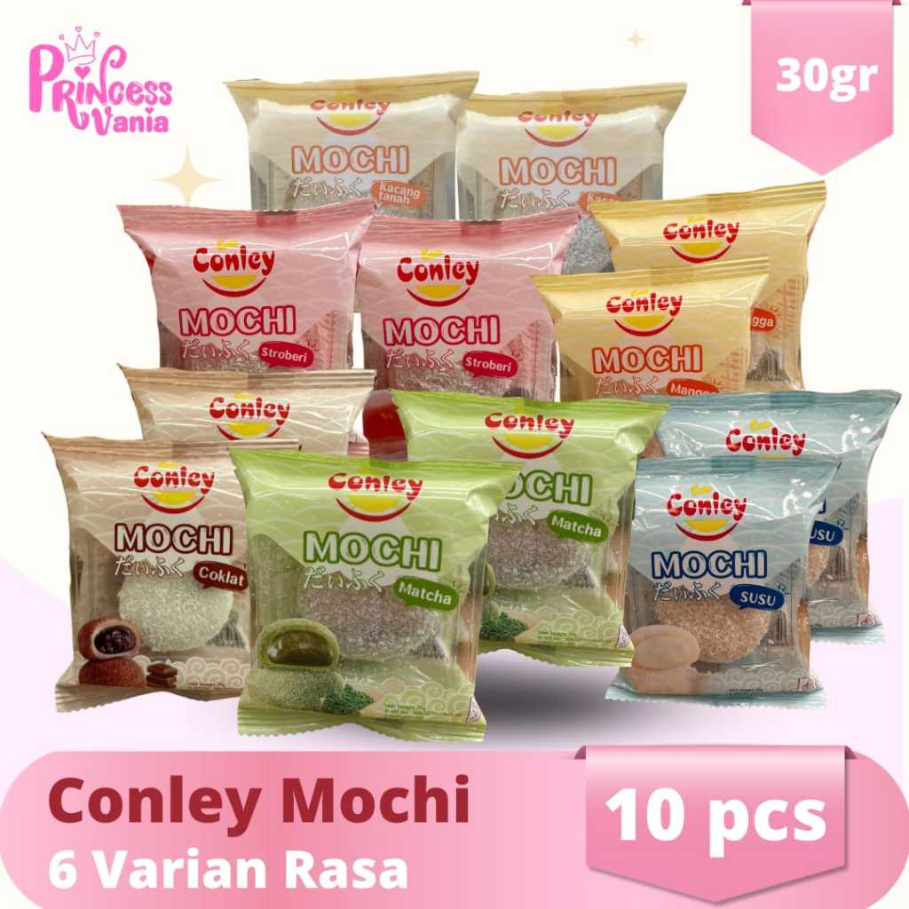 Jual 10PCS CONLEY MOCHI ANEKA RASA KEMASAN MINI 30GR KUE VIRAL KENYAL ...