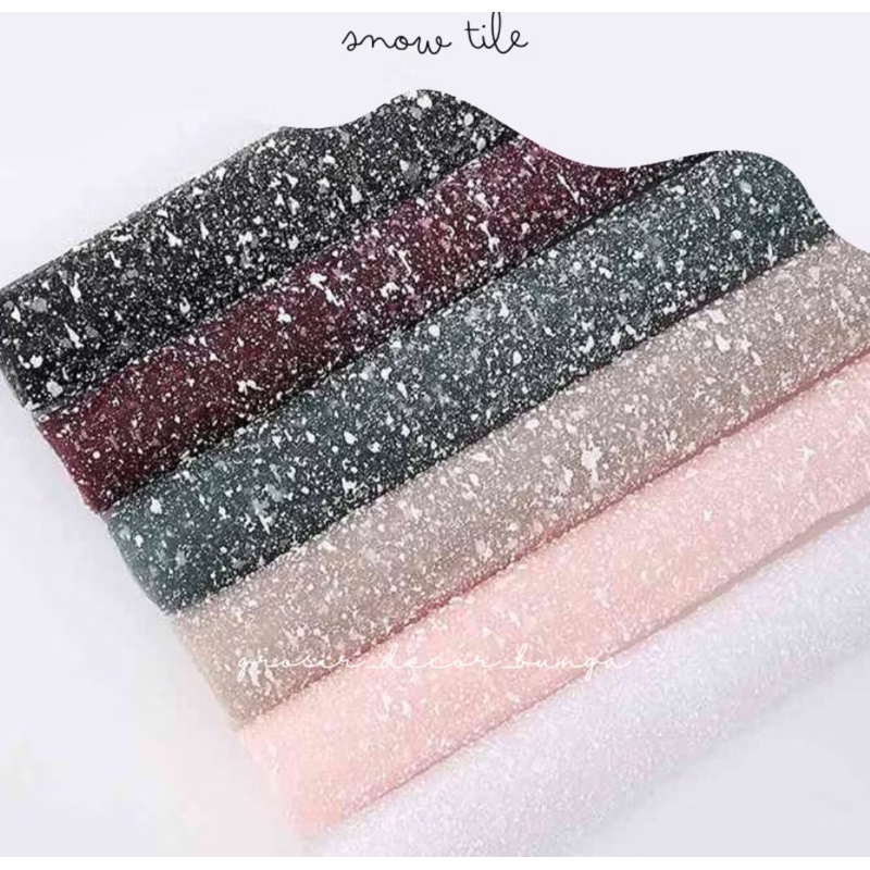 Jual Kain Tile Salju Pontianak Lembaran Kain Tile Snow Kertas Bunga ...