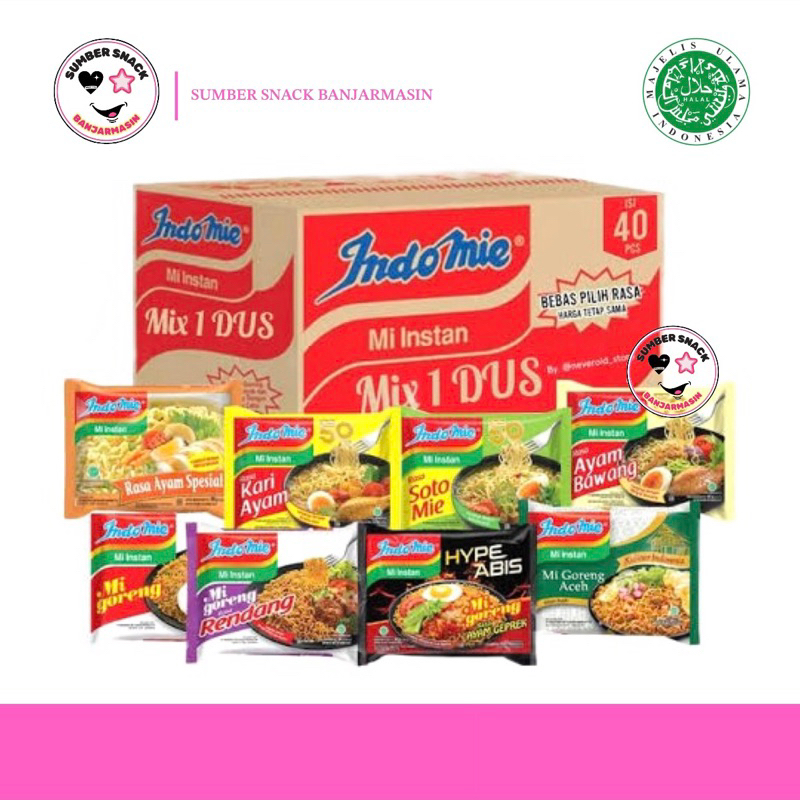 Jual Mi Instan Indomie Karton (Isi 40/Karton) (11 Varian Rasa) | Shopee ...