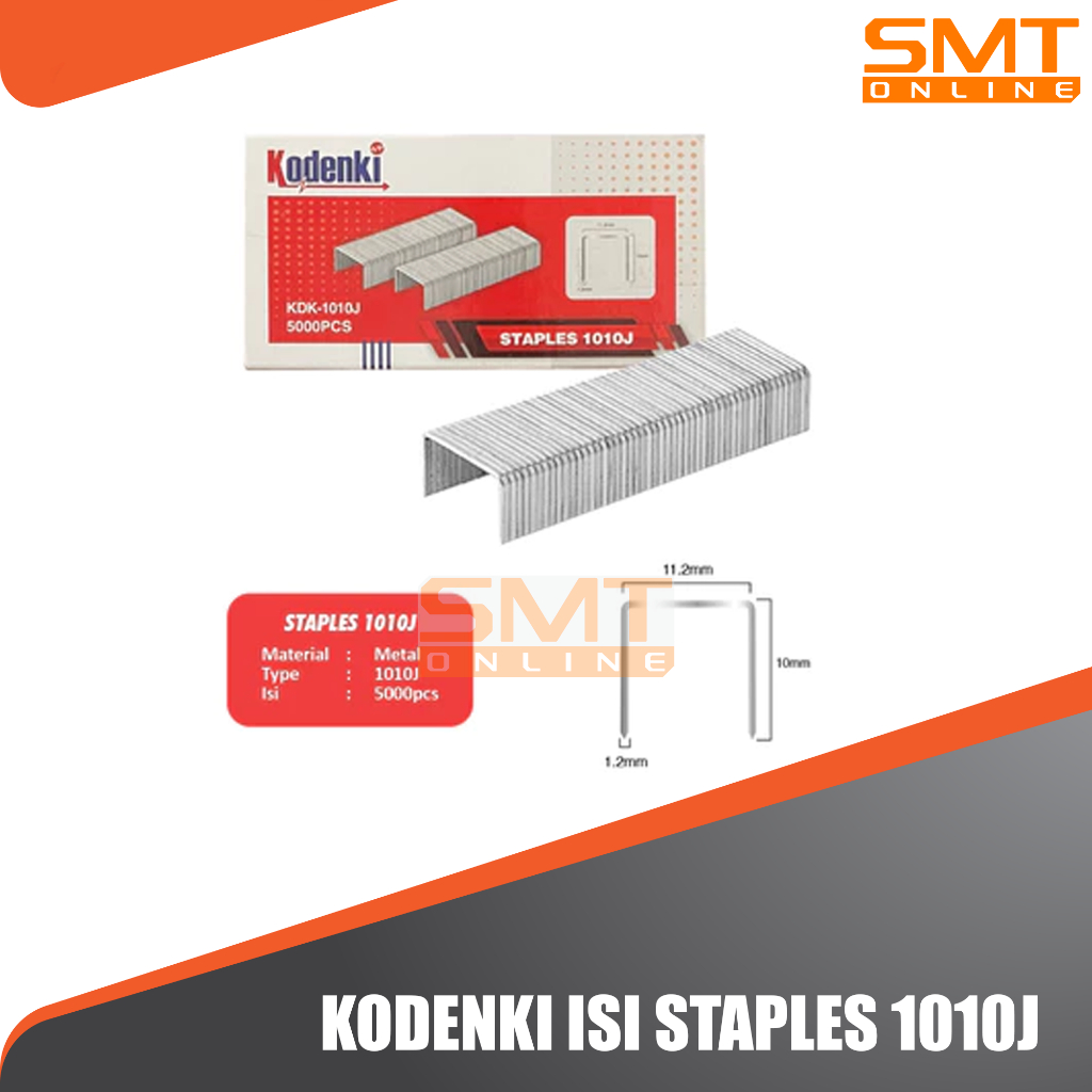 Jual KODENKI 1010 J Isi Stapler 10 mm - Staples Paku Tembak Model U ...