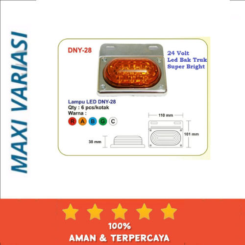 Jual Lampu Led Bak Truk 24V 24 Volt Model Oval DNY 28 | Shopee Indonesia