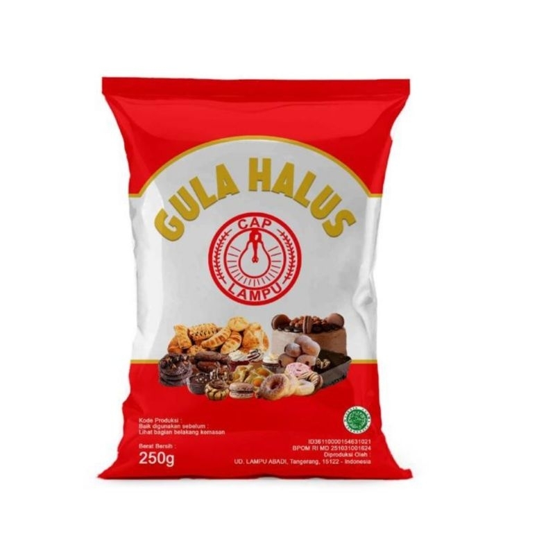 Jual GULA HALUS CAP LAMPU 250gr | Shopee Indonesia