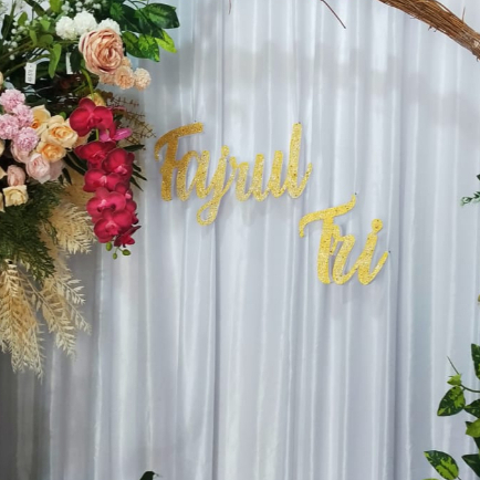 Jual Custom Nama Warna Gold Bahan Gabus Styrefoam Huruf Inisial ...