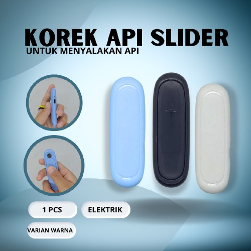 Jual Korek Api Elektrik Slide USB Pemantik Api Putih Biru Hitam Cas ...