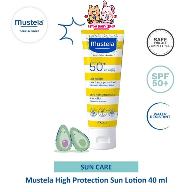 Jual Mustela High Protection Sun Lotion SPF 50 40ml Sunscreen Anak ...