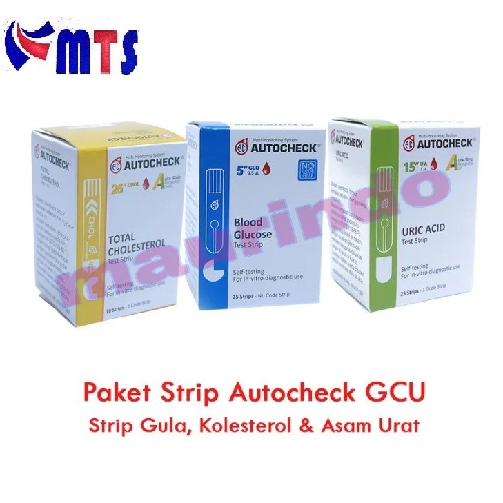 Jual COD - PAKET AUTOCHECK GULA DARAH BLOOD GLUCOSE 25 ASAM URAT 25 ...
