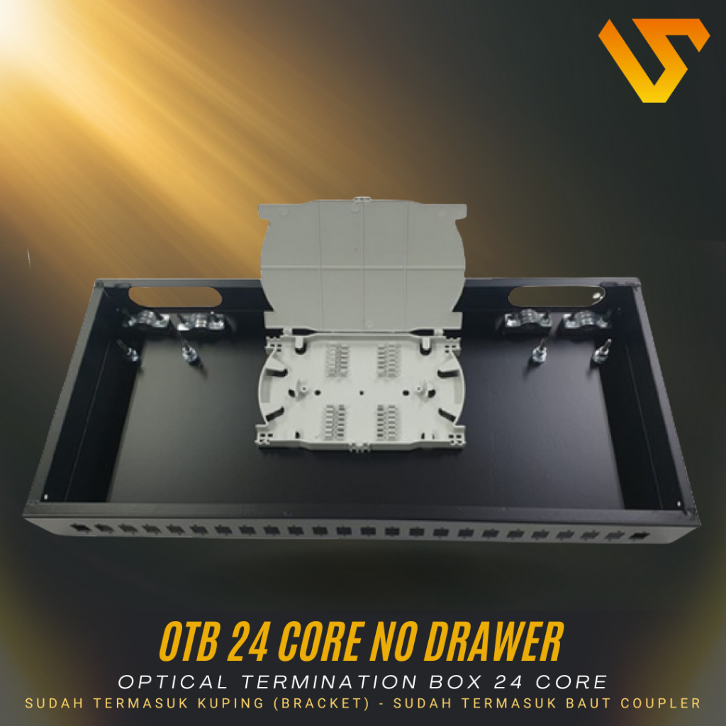 Jual Tarmoc Fiber Optic OTB 24 Core SC | 1U no Drawer ODF OTB 24 Core ...