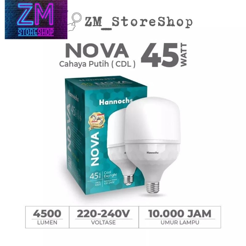 Jual Hannochs Lampu LED Nova 45 Watt Cahaya Putih (CDL) | Shopee Indonesia