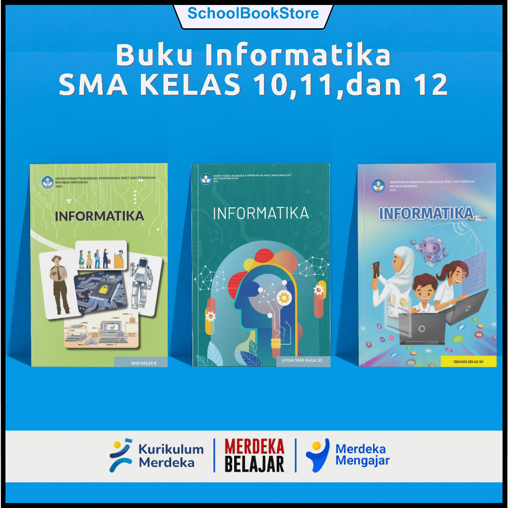 Jual Buku Paket Siswa Pelajaran INFORMATIKA KELAS 10 11 12 SMA Kurikulum Merdeka Kumer ...