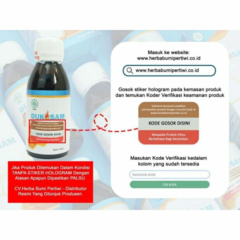 Jual MADU HERBAL ASLI DUKOSAM ATASI SAKIT NYERI LINU KEBAS PEGAL LEHER ...