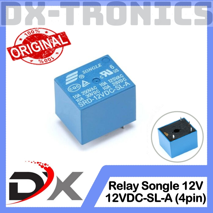 Jual Relay Songle 12V 10A SRD-12VDC-SL-A 4 Pin Original | Shopee Indonesia