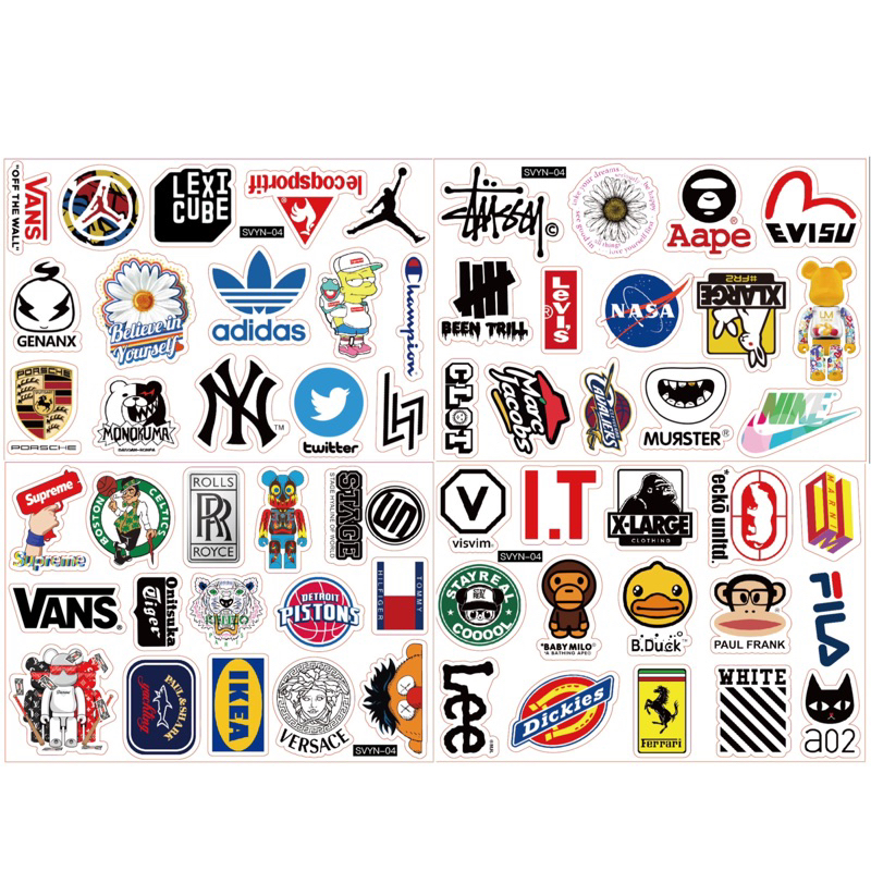 Jual 60 PCS Stiker HYPEBEAST Graffiti Branded Logo Sticker Vynil Laptop ...