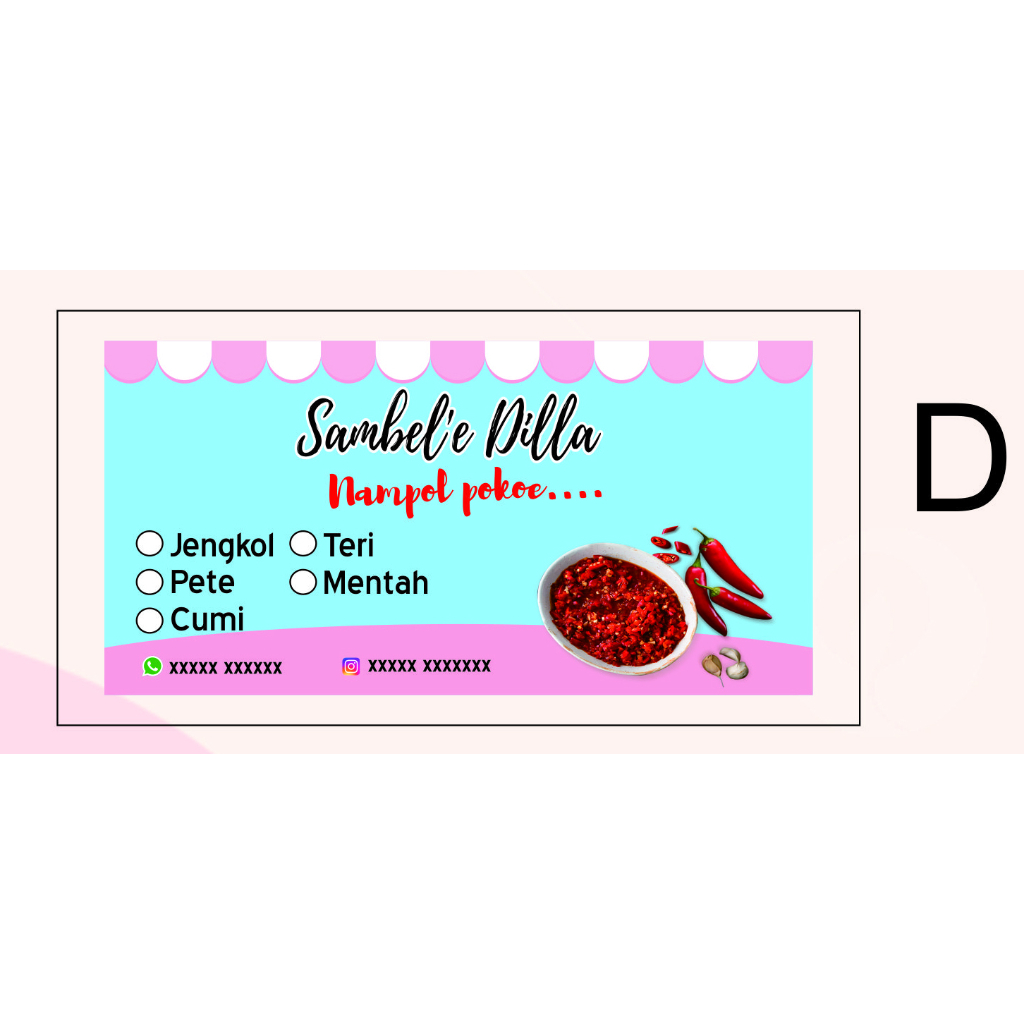 Jual STIKER SAMBAL, Stiker botol sambel, STIKER SEBLAK, stiker kemasan ...
