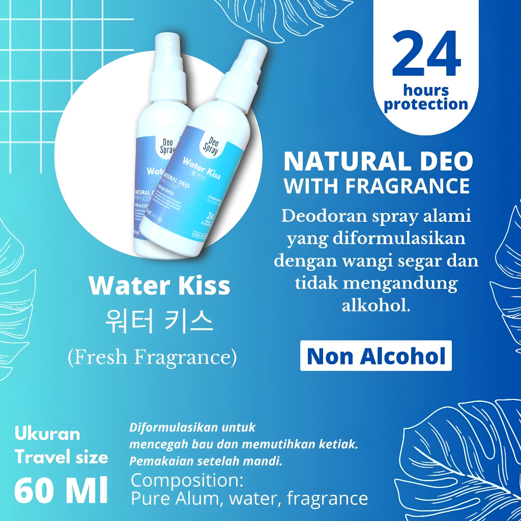 Jual Deodoran Spray Fresh Scent' Water Kiss / Deodoran Spray / Deo ...