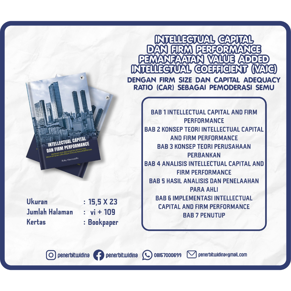 Jual BUKU INTELLECTUAL CAPITAL DAN FIRM PERFORMANCE PEMANFAATAN VALUE ADDED INTELLECTUAL ...