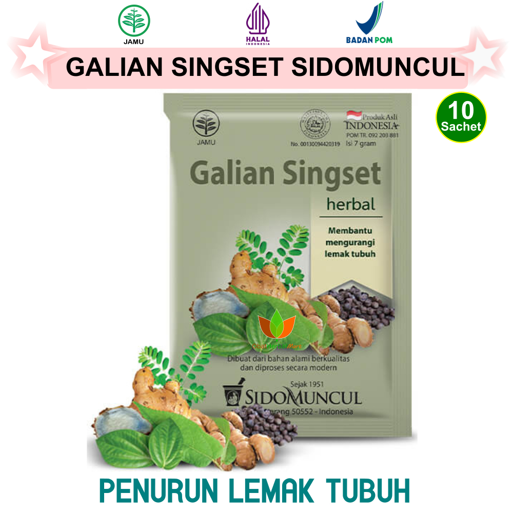 Jual 10 SACHET JAMU GALIAN SINGSET SIDOMUNCUL OBAT HERBAL PELANGSING ...