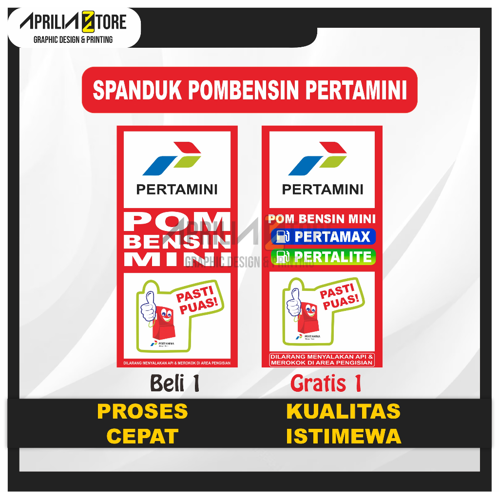 Jual SPANDUK/BANNER PERTAMINI, POM MINI 1x0,5 Meter | Shopee Indonesia