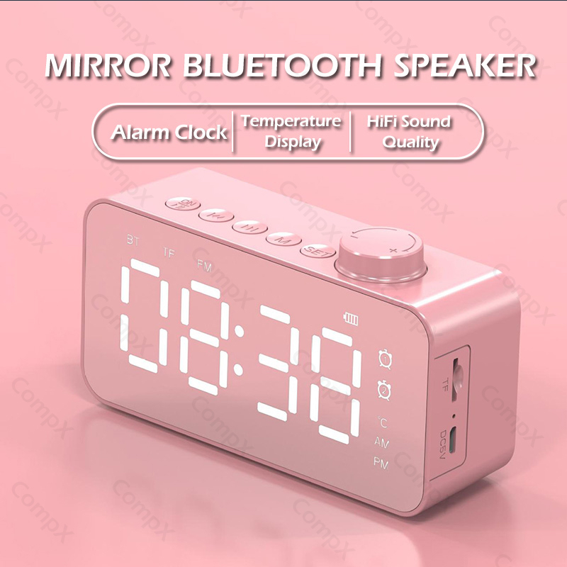 Jual Speaker Bluetooth Fashion Multifunctional LED Mirror Surface ...