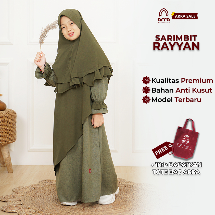 Jual ARRA - Baju Gamis Rayyan Fashion Muslim Anak Perempuan Warna Biru ...