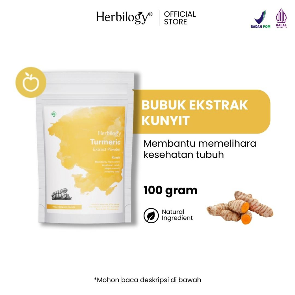 Jual Herbilogy Turmeric (kunyit) Extract Powder 100g - Maag/Liver ...