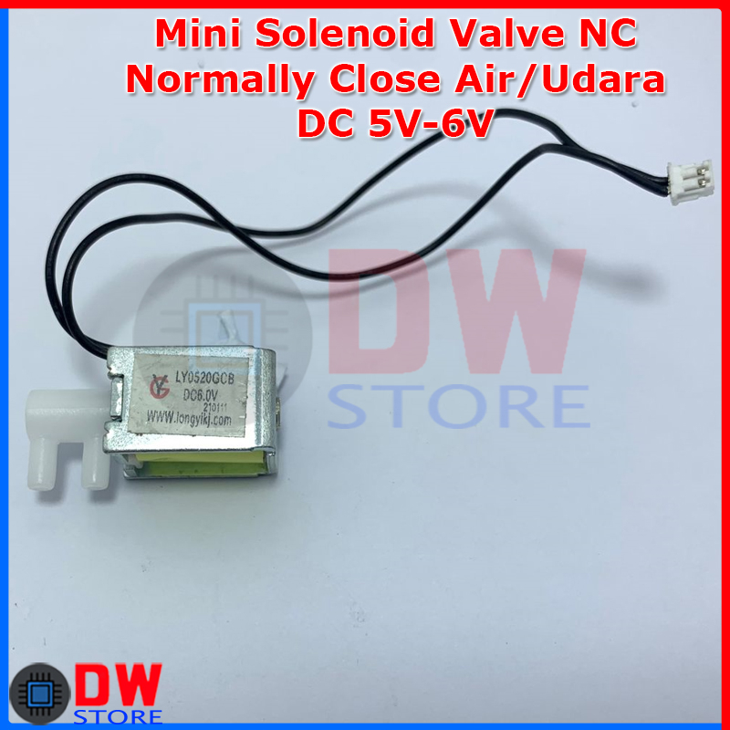 Jual Mini Solenoid Valve DC 5V-6V Keran Katup Udara Air Normally Close ...
