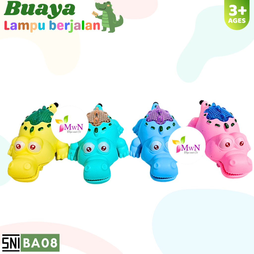 Jual MWN Mainan Tarik Pull Toys BUAYA Lampu BA08 | Shopee Indonesia