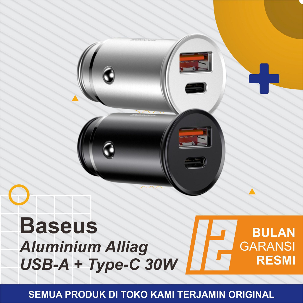 Jual Baseus Aluminum Alloy USB-A + Type-C 30W PPS Fast Charging Adapter ...