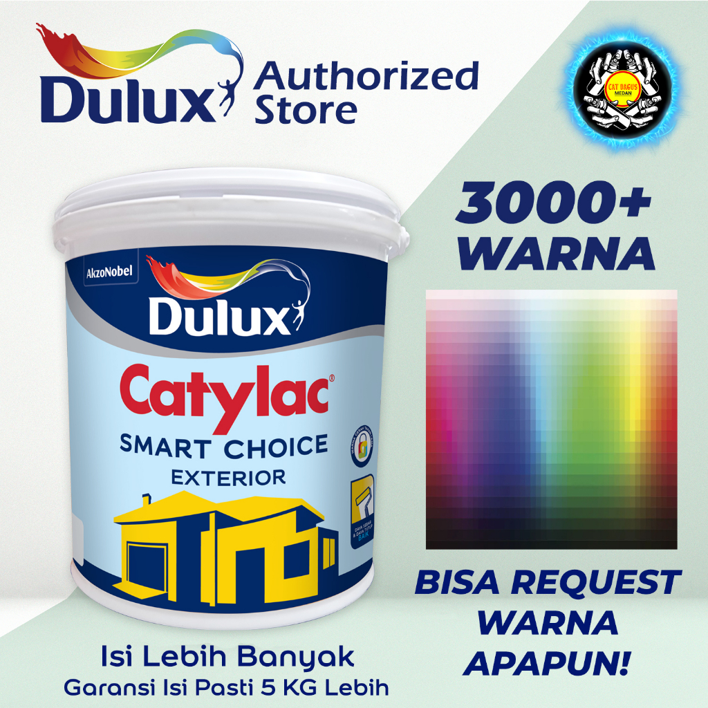 Jual CAT DINDING DULUX EXTERIOR 5 KG TAHAN CUACA SEMUA WARNA TINTING ...