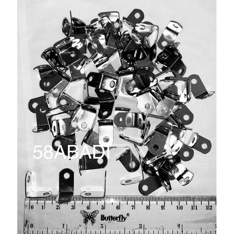 Jual 100 PCS PLAT SIKU L 1,6 CM TEBAL PENYANGGA AMBALAN KLEMAN LEMARI ...