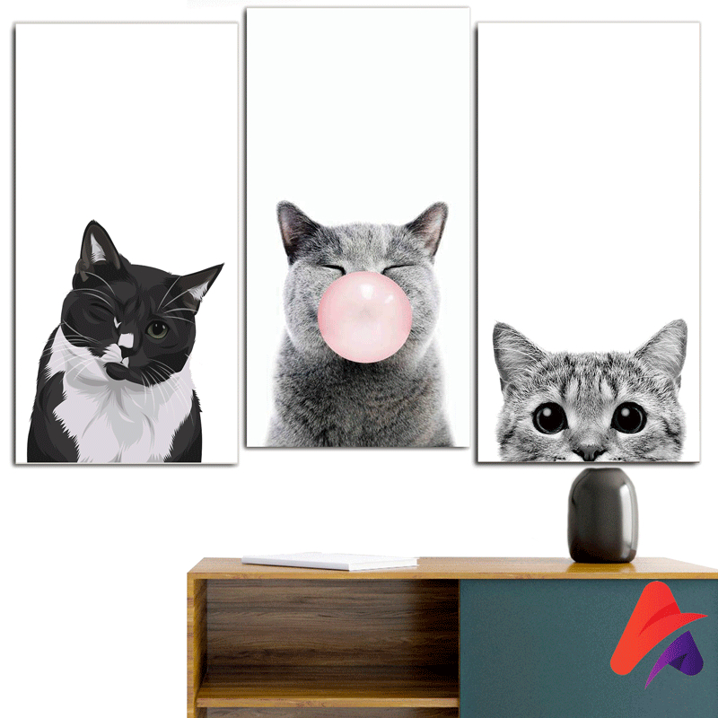 Jual HIASAN DINDING KUCING WALL DECOR GAMBAR KUCING APILITO (15X30 CM ...