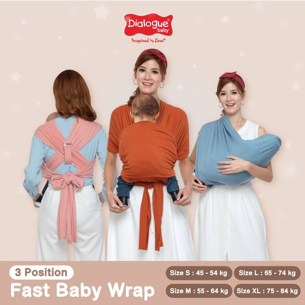 Jual NEW | Dialogue Baby | 3 Position Fast BABY WRAP | Gendongan Bayi 3 ...
