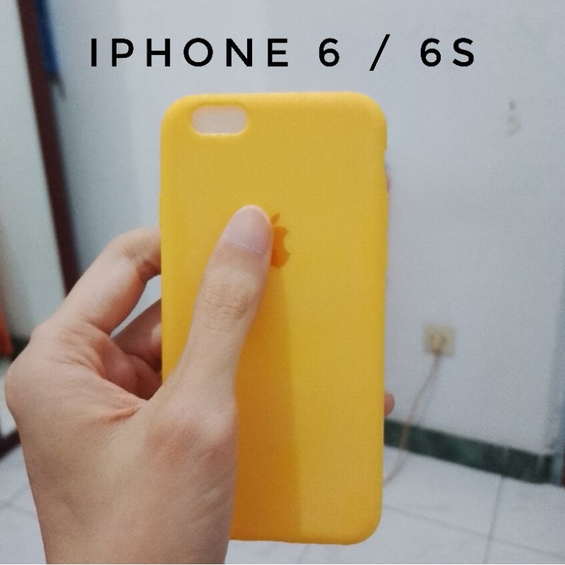 Jual Casing iPhone 6 6s Soft Case Silicon Apple Logo Yellow Kuning ...