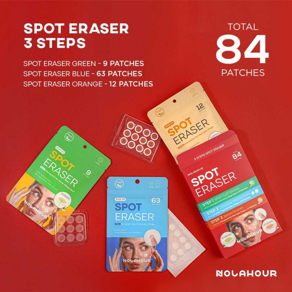 Jual NOLAHOUR Spot Eraser 3 Steps Acne Patch Complete | Shopee Indonesia