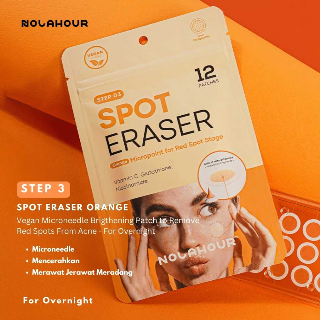 Jual NOLAHOUR Spot Eraser (Orange) Brightening Microneedle patch ...