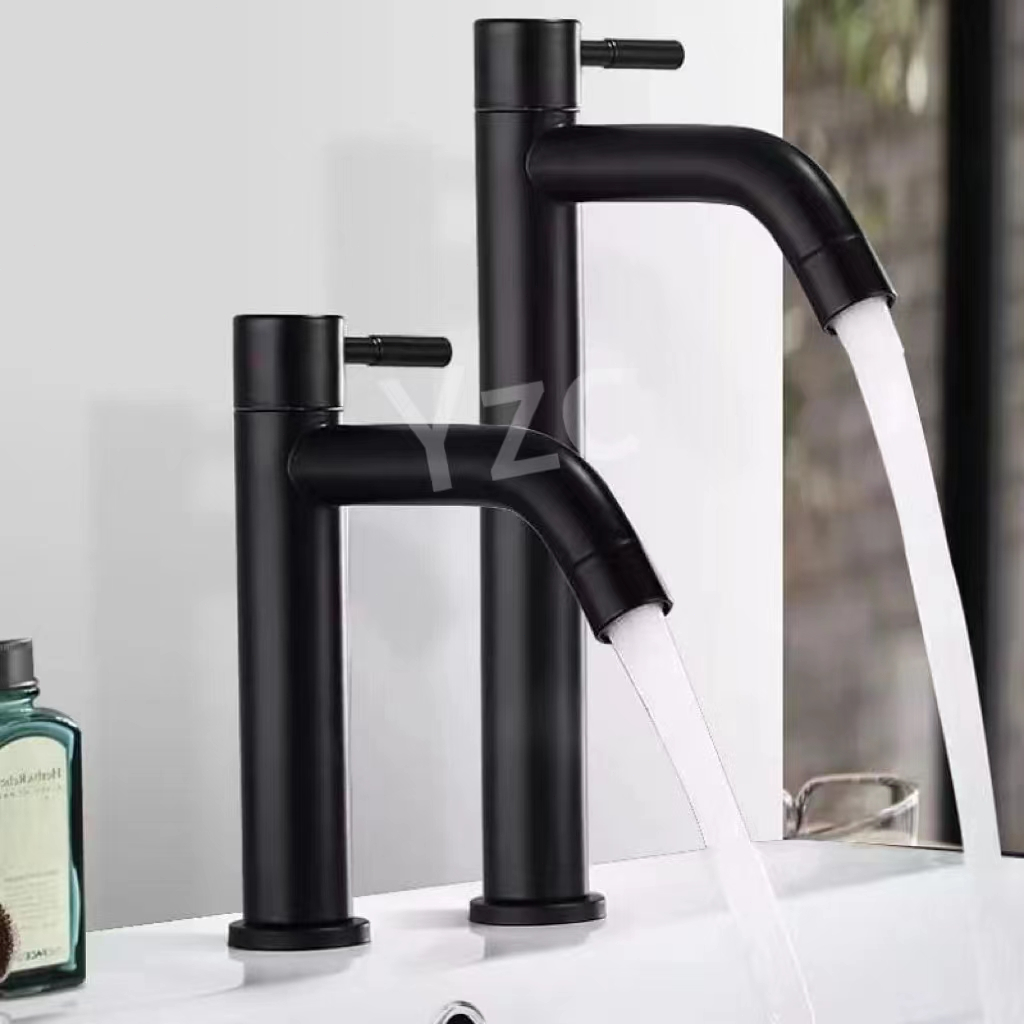 Jual SUS304 Kran Air Wastafel hitam 20cm / 30cm stainless Keran sink ...