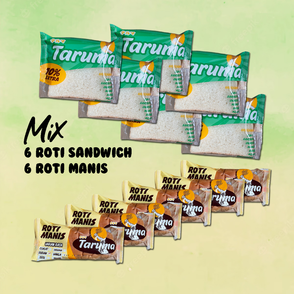 Jual [12 PCS] Taruma Mix Sandwich dan Roti Manis (All Varian) | Shopee ...
