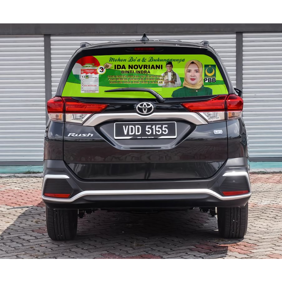 Jual Cetak oneway vision / sticker kaca belakang mobil, tembus pandang ...