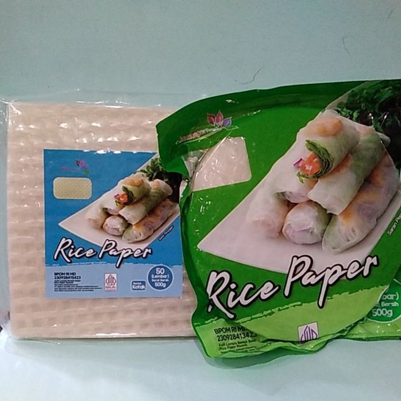 Jual RICE PAPER KULIT LUMPIA BULAT 22 CM/ KOTAK 19×21 500 GR ( ISI 50 ...