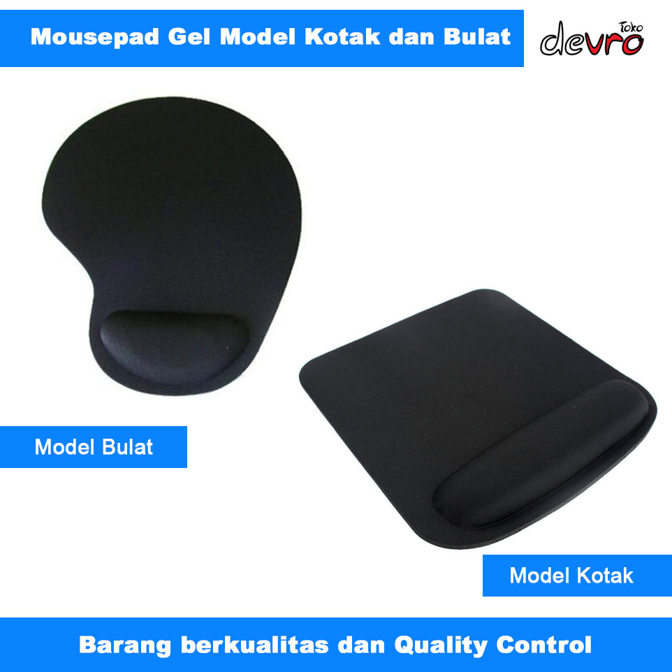 Jual Mousepad Gel Wrist Rest Mouse Pad - Bentuk Bulat dan Kotak - MP24 ...