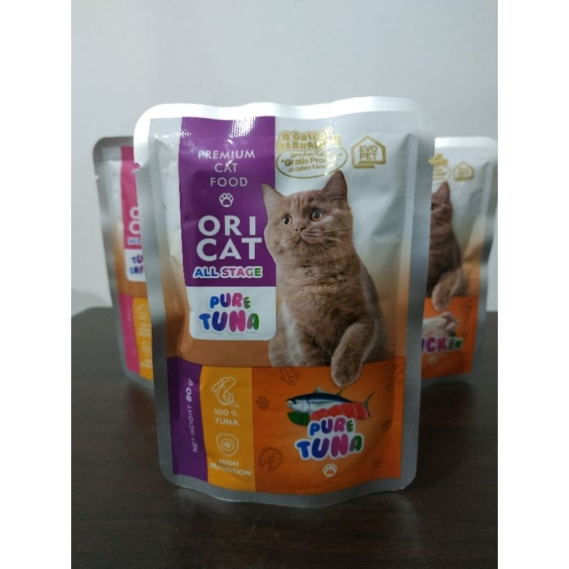 Jual ORI CAT POUCH PURE TUNA WET FOOD MAKANAN BASAH KUCING ORICAT ...