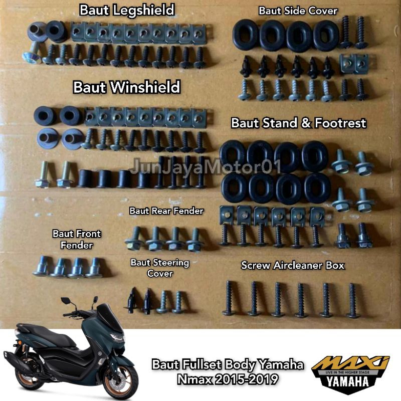 Jual Baut full set bodi body Yamaha All New Nmax 2016-2022 / Baut ...