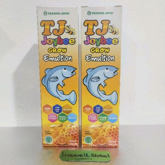 Jual Tj Joybee Grow Emulsion 200 ml Cod Liver Oil Curcuma Madu Tj | Shopee Indonesia