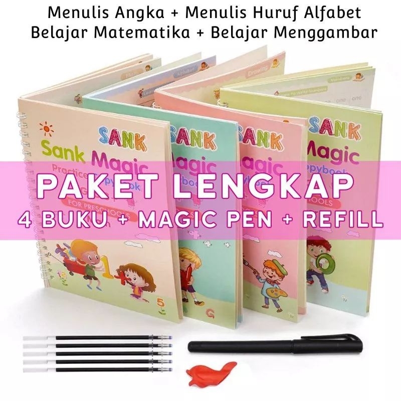 Jual BUKU SANK MAGIC SANK MAGIC BOOK 1 SET ISI 4 BUKU + PULPEN | Shopee ...