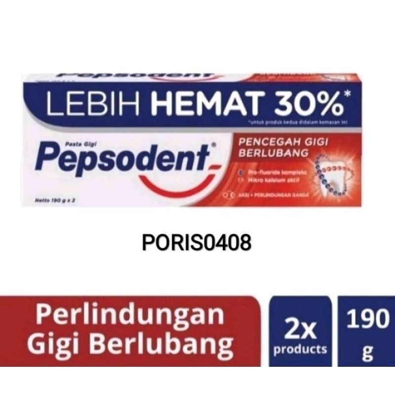 Jual Pepsodent 190 gram isi 2 ( twin pack) | Shopee Indonesia