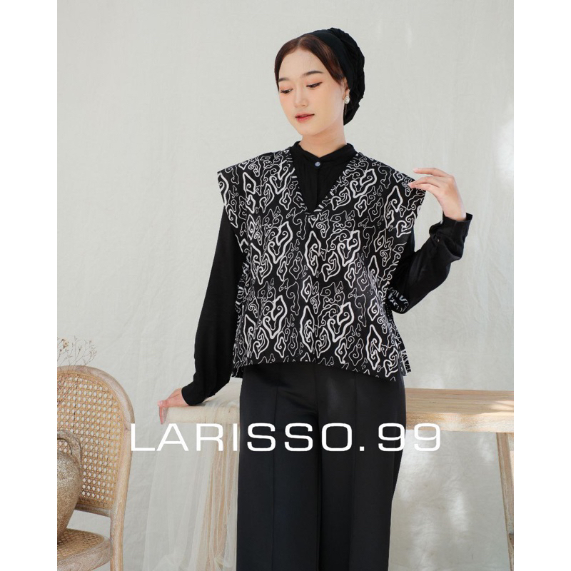 Jual Larisso Vest / Vest Batik Wanita / Vest Kantor / Rompi Batik ...