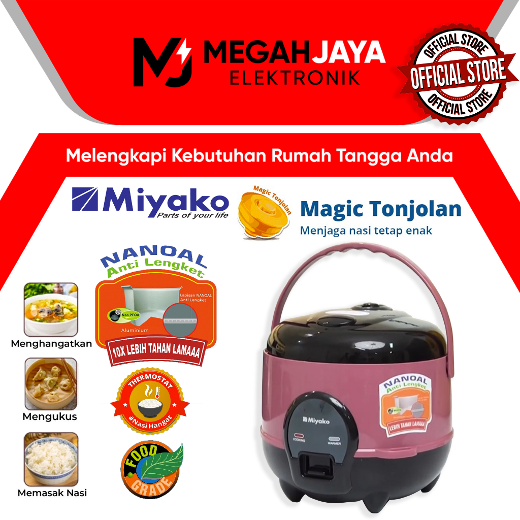 Jual [COD READY] MIYAKO RICE COOKER / MAGIC COM MCM606 / MCM 606 / MCM ...