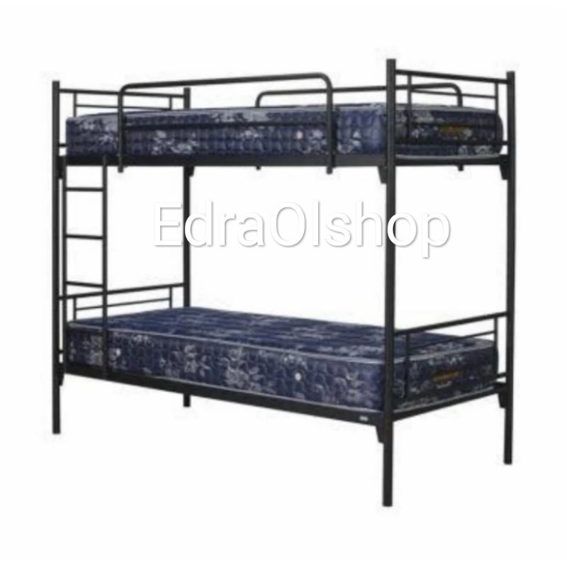 Jual BERGARANSI Ranjang Tingkat Besi Tebal Bunkbed Divan Susun 2 ...